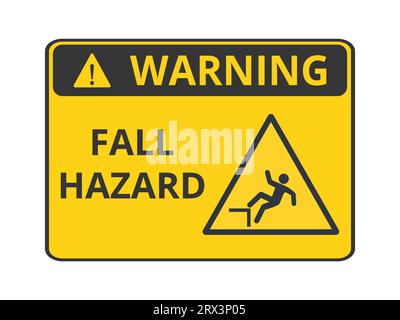 Warning Sign Sudden Drop Off Stock Vector Image & Art - Alamy
