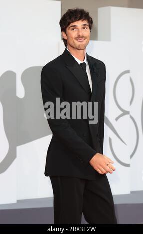 Jacob Elordi attends a red carpet for the movie "Priscilla" at the 80th ...