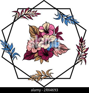 Vector Tropical floral botanical flowers. Wild spring leaf wildflower ...