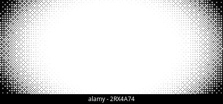 Pixelated radial gradient texture. Black and white bitmap dither central pattern background ...