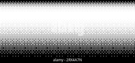 Pixelated bitmap gradient texture. Black and white wavy dither pattern ...