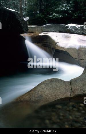 Basin Falls, Franconia Notch State Park, New Hampshire, USA Stock Photo ...