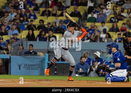 Detroit Tigers right fielder Kerry Carpenter catches a Texas Rangers ...