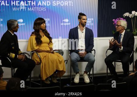 Mental Health and Sport Press conference at US Open on 6 September 2023 ...