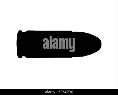 Bullet silhouette vector art white background Stock Vector Image & Art ...