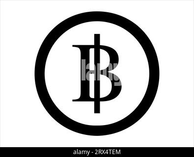 Thai baht sign currency Thailand vector baht coin vector Stock Vector ...