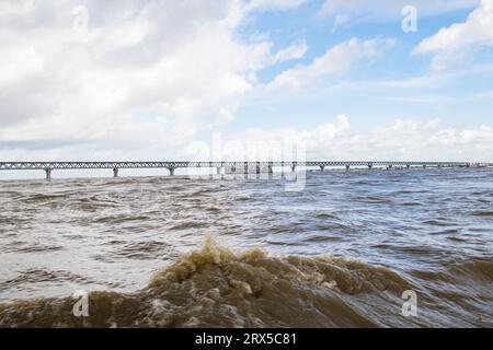 Padma Bridge exclusive 4k image under the beautiful cloudy sky from ...