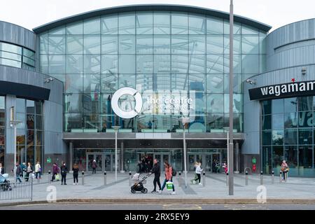 Exterior view of The Centre Livingston shopping mall in retail park at ...