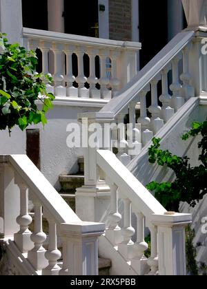 Railing, staircase, near Rimini Stock Photo - Alamy