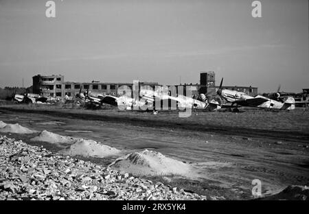 Bomb Damage Luftwaffe Planes Hangars Airfields / Damaged Aircraft ...