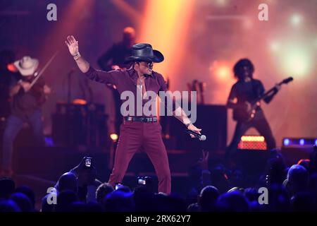 Tim McGraw performs during The iHeartRadio Music Festival at T-Mobile ...