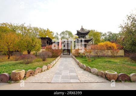 Entrance to Salar people Museum, China Ethnic Museum Stock Photo - Alamy