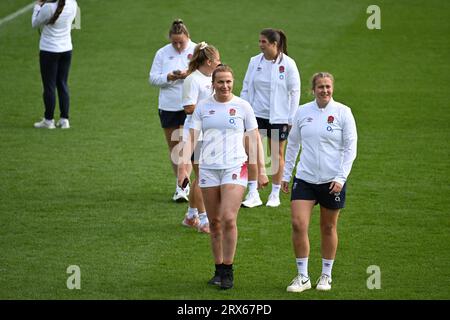 England's Cath O'Donnell (left) and England's Morwenna Talling before ...