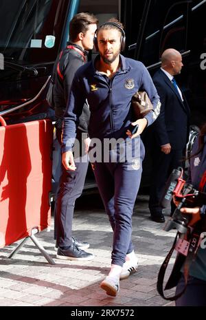 Dominic Calvert-Lewin arrives at the stadium prior to kick off during ...