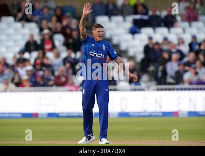 England’s Brydon Carse appeals for a wicket on day one of the first ...