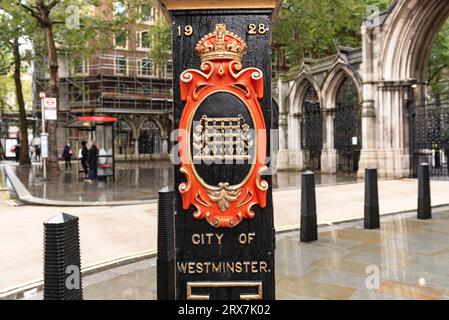 Decorative cast iron 1928 City of Westminster Lamp Post near the Royal ...