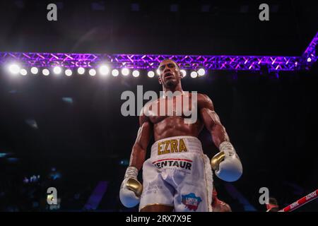 Ezra Taylor after winning against Joel McIntyre in the Light ...