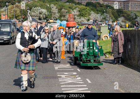 Community parade, ahead of unveiling of The Herring Girl statue, in ...