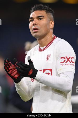 Casemiro of Manchester United applauds the fans after the game during ...