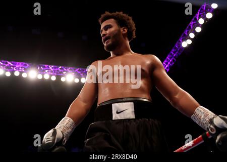 Moses Itauma celebrates victory over Marcel Bode at the OVO Arena ...