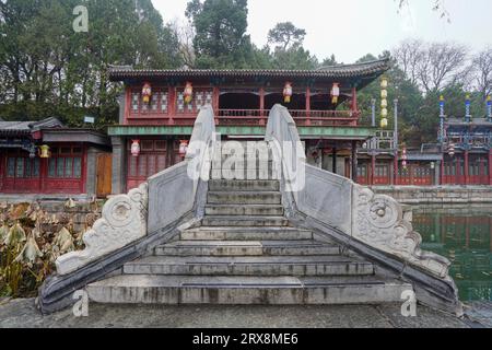 Stone Arch Bridge on Suzhou Street, Summer Palace, Beijing Stock Photo ...