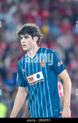 Javi Guerra of Valencia CF during the La Liga EA Sports match between ...