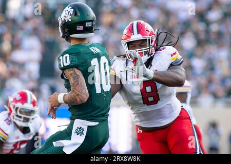 Maryland defensive lineman Jordan Phillips runs a drill at the NFL ...