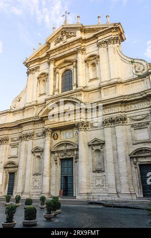 Chiesa di San Ignazio in Rome with a frescoed ceiling, fluted ...