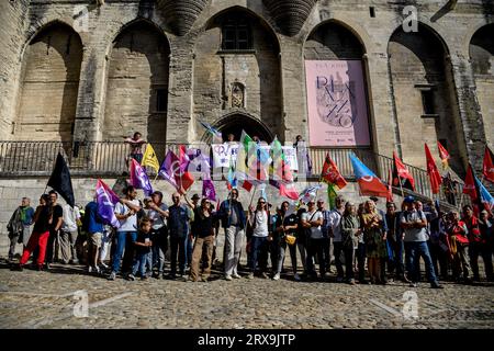French police gather in front of Arc de Triomphe in Paris, France on ...