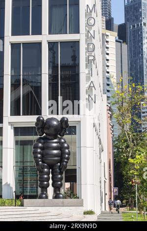 'What Party. A six-metre tall bronze sculpture from Kaws, outside the ...