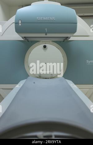 Nuclear medicine. Medical equipment in the hospital. Body examination ...