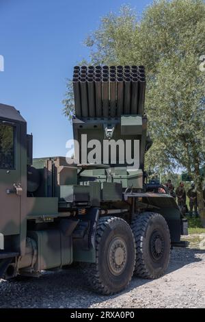Polish rocket artillery system, combat vehicle Langusta, Poland Stock ...