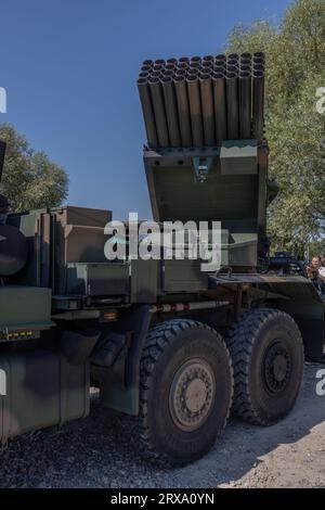 Polish rocket artillery system, combat vehicle Langusta, Poland Stock ...