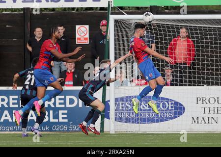 Nikola Tavares of Dagenham and Redbridge goes close to a goal during ...