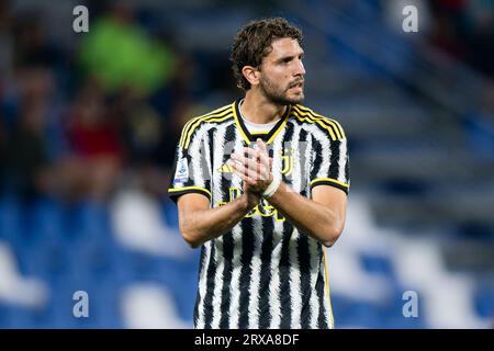 Manuel Locatelli of Juventus FC gestures during the Serie A football ...