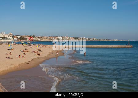 Praia do Tamariz is a popular beach in Estoril, Portugal. Known for its ...