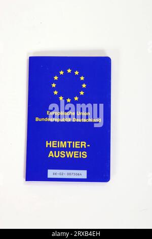 Vaccination certificate for pets, Germany, vaccination card, pet ...