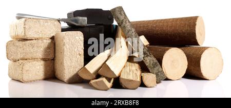 Firewood, Coal and Sawdust Briquettes - Compressed Wood Fire Logs on ...