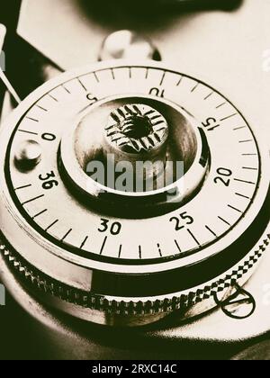 Mechanical counter with numbers on the wheel isolated on the white ...