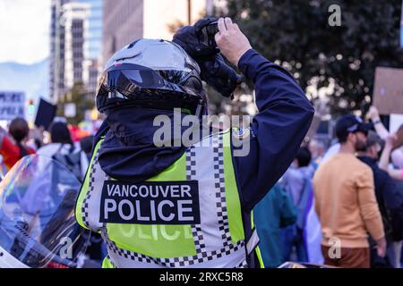 Vancouver Police Badge on the Shoulder Close up Stock Photo - Alamy