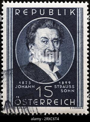 Johann Strauss II on austrian postage stamoìp Stock Photo - Alamy