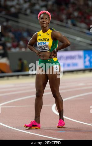 Natasha Morrison of Jamaica competing in the 100m semi-finals at the ...