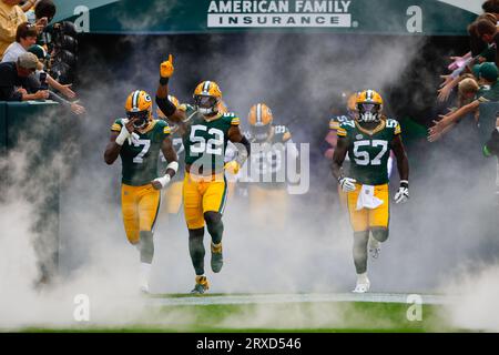 Green Bay Packers linebacker Brenton Cox Jr. during a preseason NFL ...
