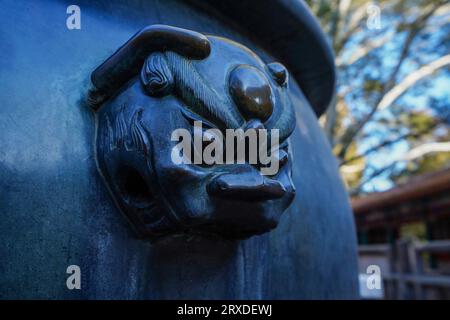 Beast heads on bronze jars in Summer Palace, Beijing Stock Photo - Alamy