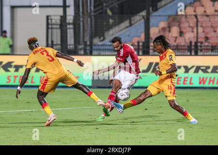 Cairo, Egypt. 24th Sep, 2023. Amanuel Terfa Mengesha (front) of Saint ...