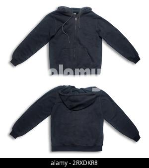 Blank template realistic coach jacket with ziper front and back ...