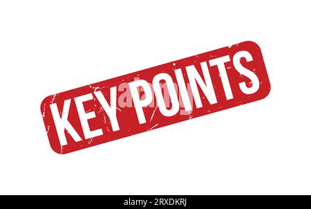 Key points grunge rubber stamp on white background, vector illustration ...
