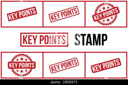 key points grunge stamp set. key points band sign Stock Vector Image ...