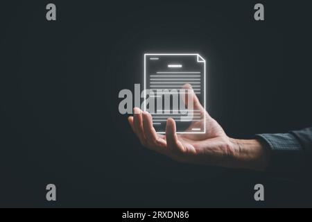 Virtual screen displaying folder icon and automation software Stock ...