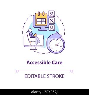 2D accessible care linear icon concept Stock Vector Image & Art - Alamy